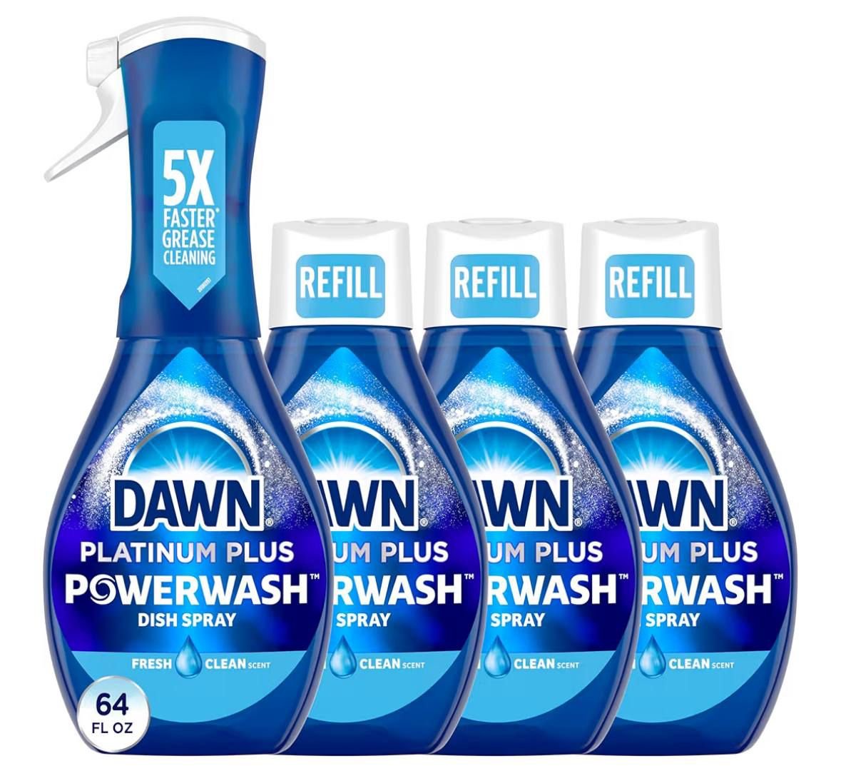 $12.xx Dawn Platinum Powerwash Dish Spray Bundle (1 Spray + 3 Refills ...