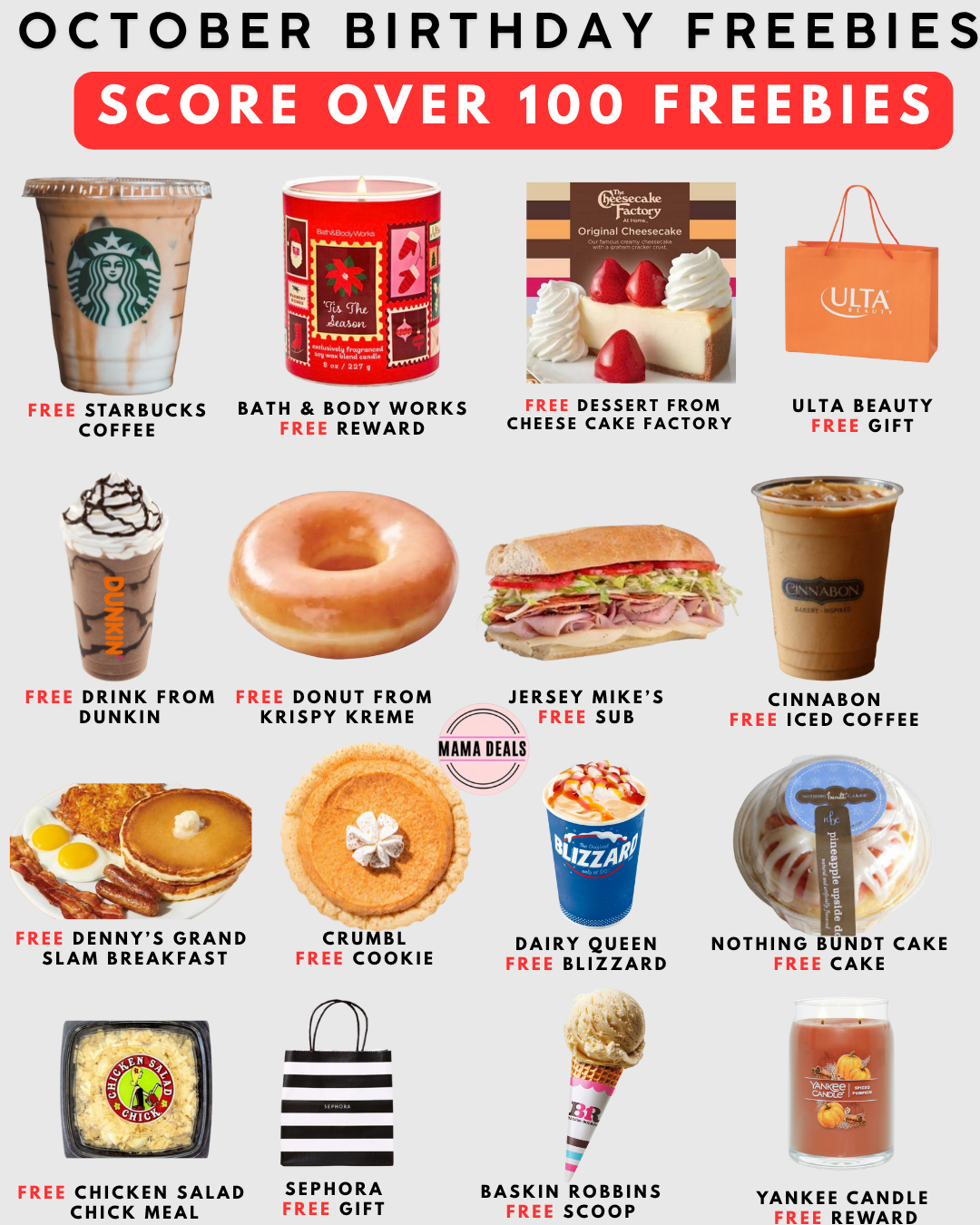 October Birthday Freebies - Celebrate Your Birthday With Free Treats ...