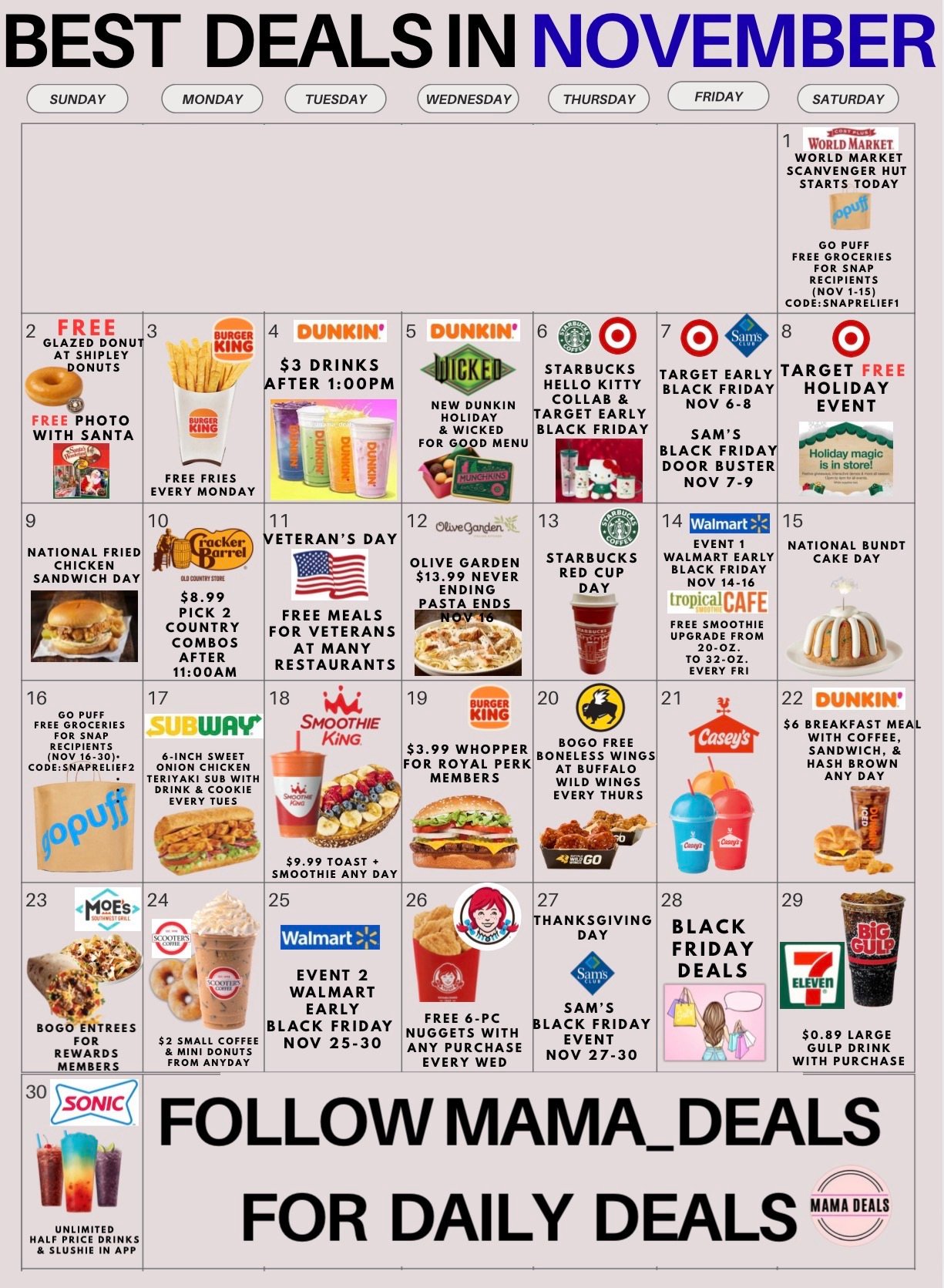 Best November Deals 2025 – Daily Freebies & Discounts - Mama Deals