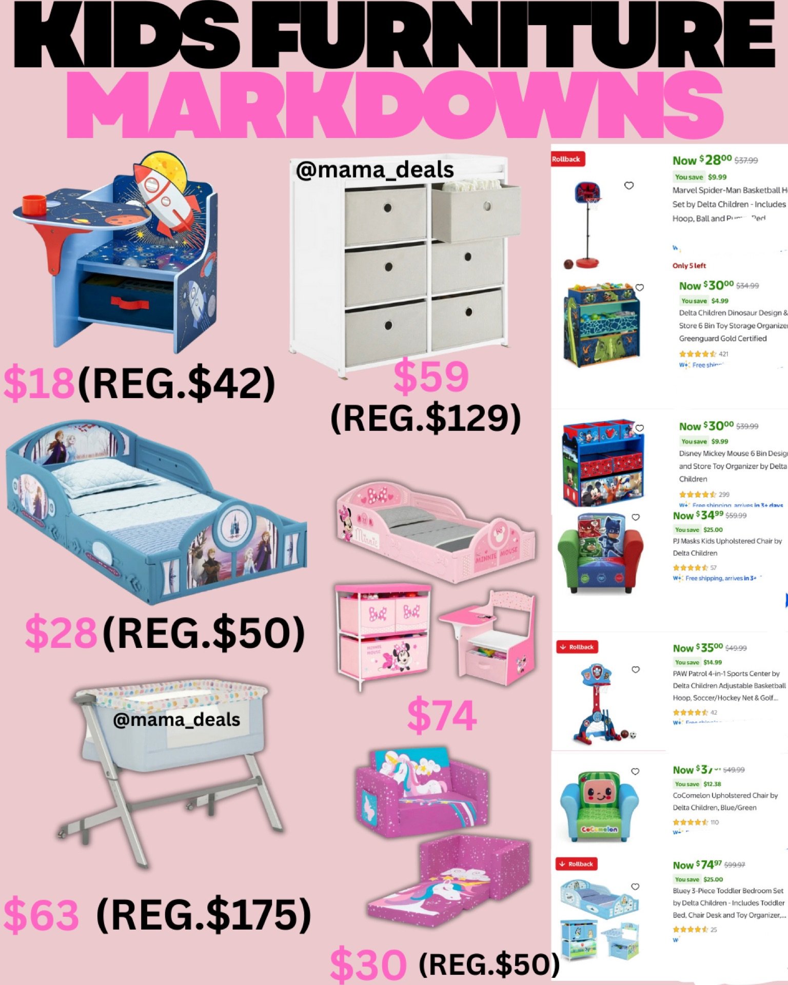 Delta Children Kids Furniture Markdowns at Walmart - Mama Deals