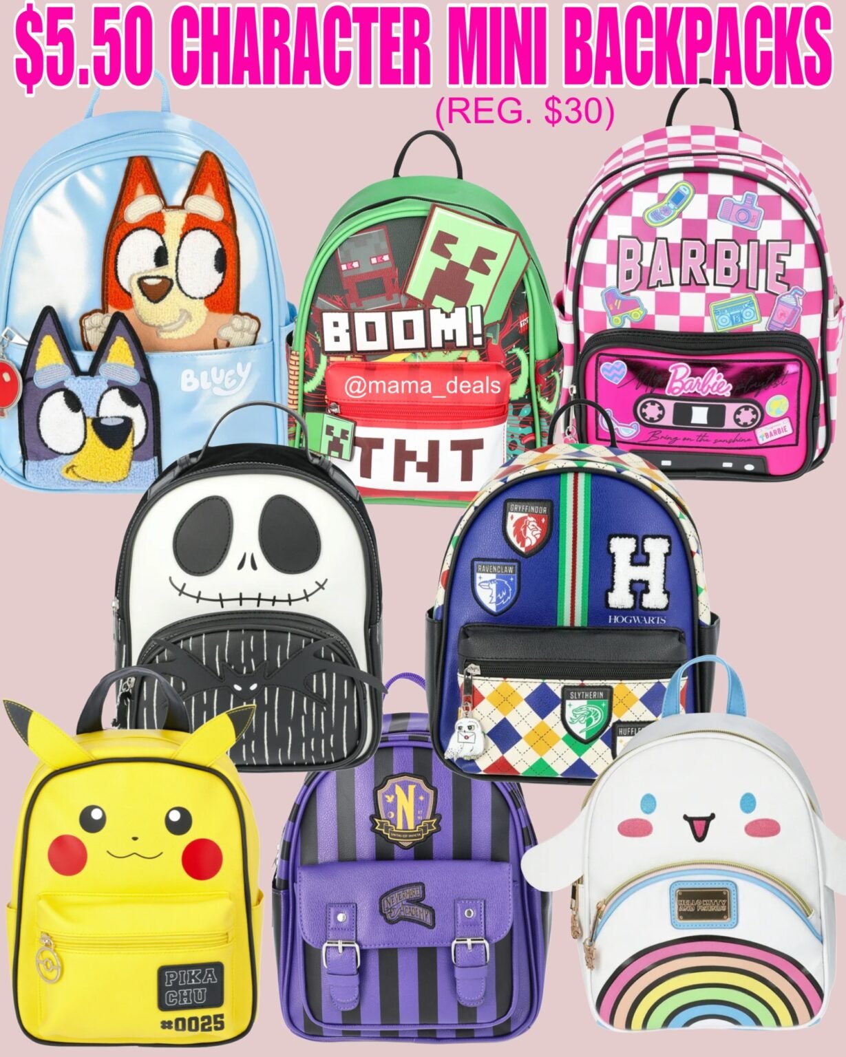 $5.50 (Reg. $29.97) Character Backpacks at Walmart - Mama Deals