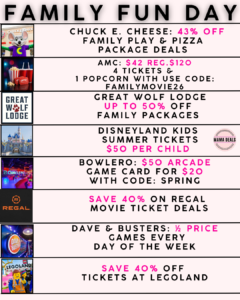 Family Fun Day Deals 2026: Theme Parks, Movies, Arcades & More (Up to ...