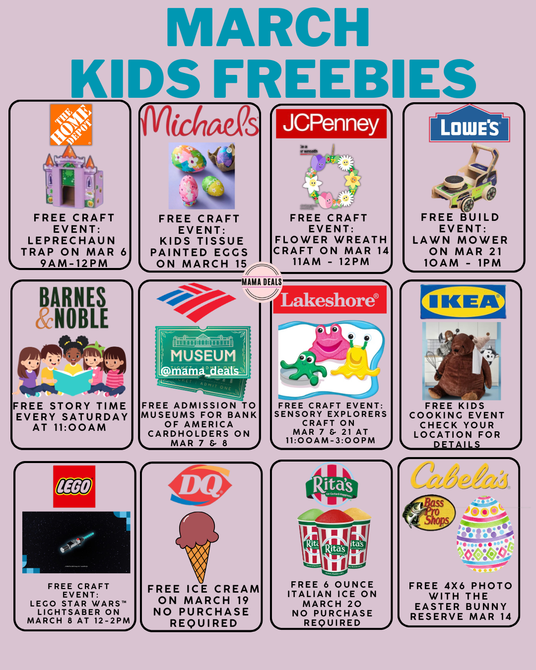 March Kids Freebies & Family Events (2026) - Mama Deals