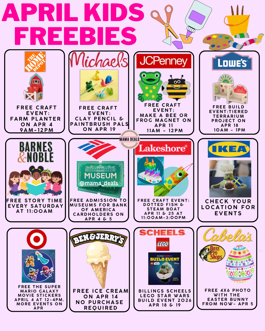 April Kids Freebies 2026 (Free Crafts, Free Ice Cream, Free Events ...