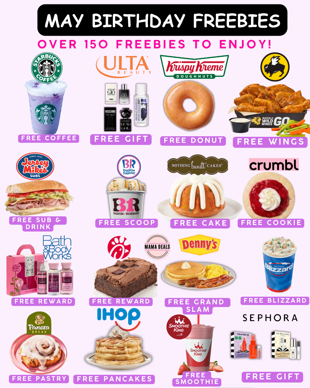 May Birthday Freebies - Celebrate Your Birthday With Free Treats - Mama ...