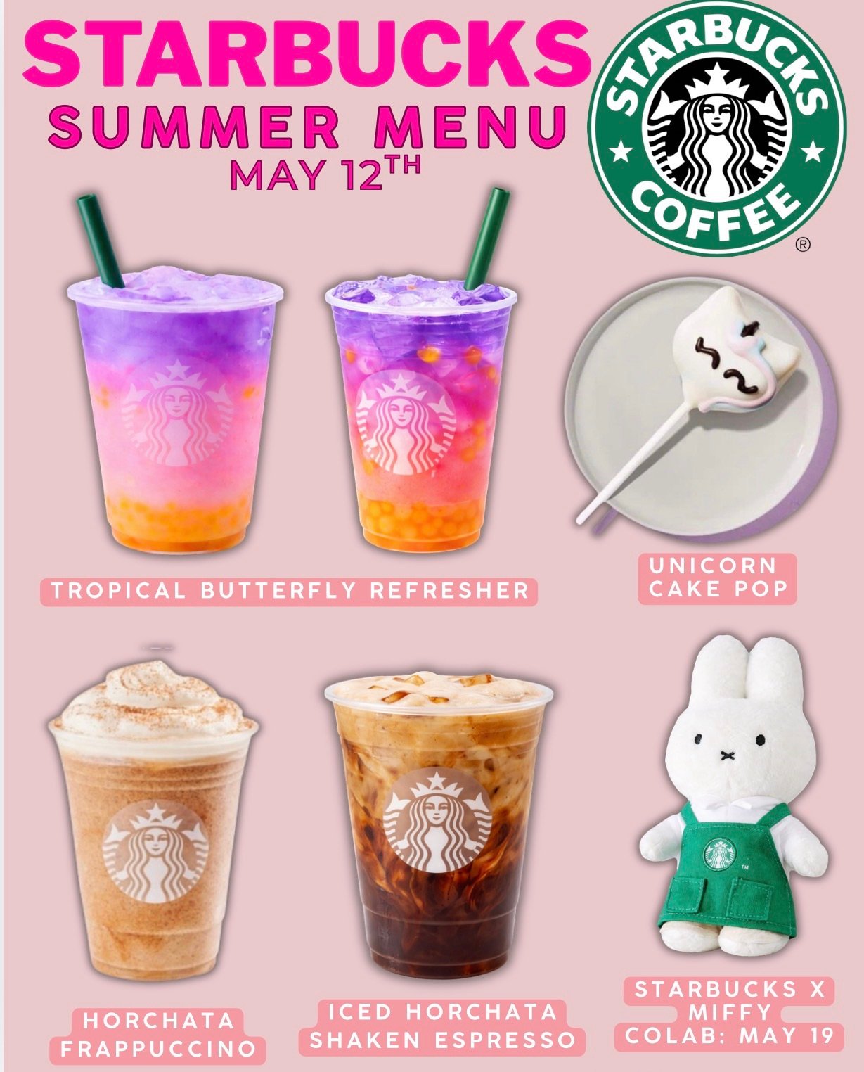 STARBUCKS SUMMER MENU 2026 DROPS MAY 12 - Mama Deals