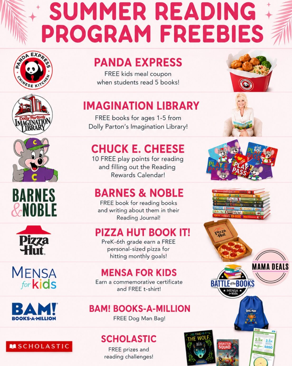 Summer Reading Program Freebies 2026 (Free Books, Pizza, Rewards & More ...