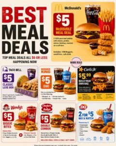 Best Fast Food Meal Deals Under $6 Happening Right Now - Mama Deals