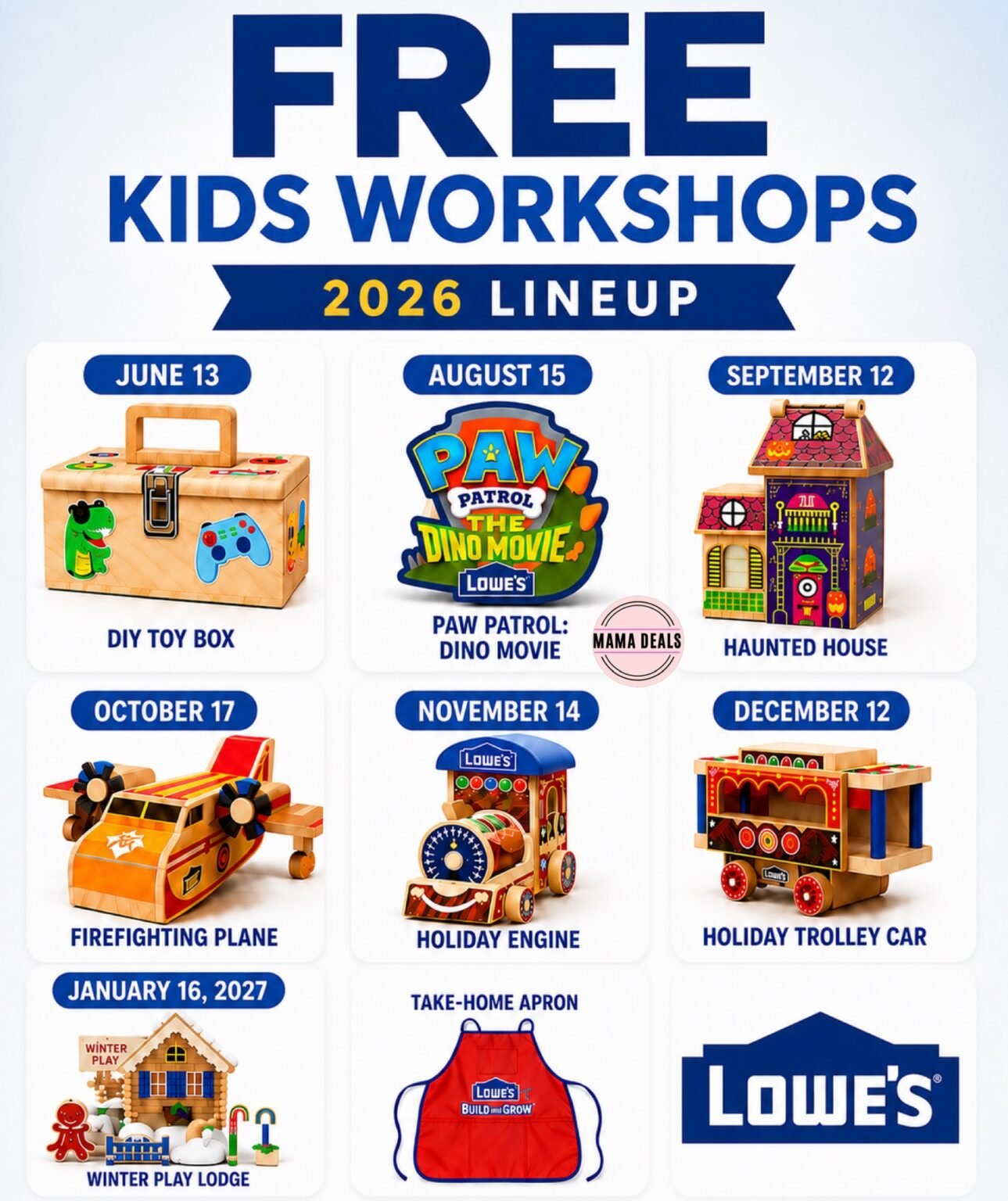Lowe’s Free Kids Workshops 2026: Full Schedule & Projects - Mama Deals