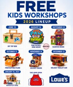 Lowe’s Free Kids Workshops 2026: Full Schedule & Projects - Mama Deals