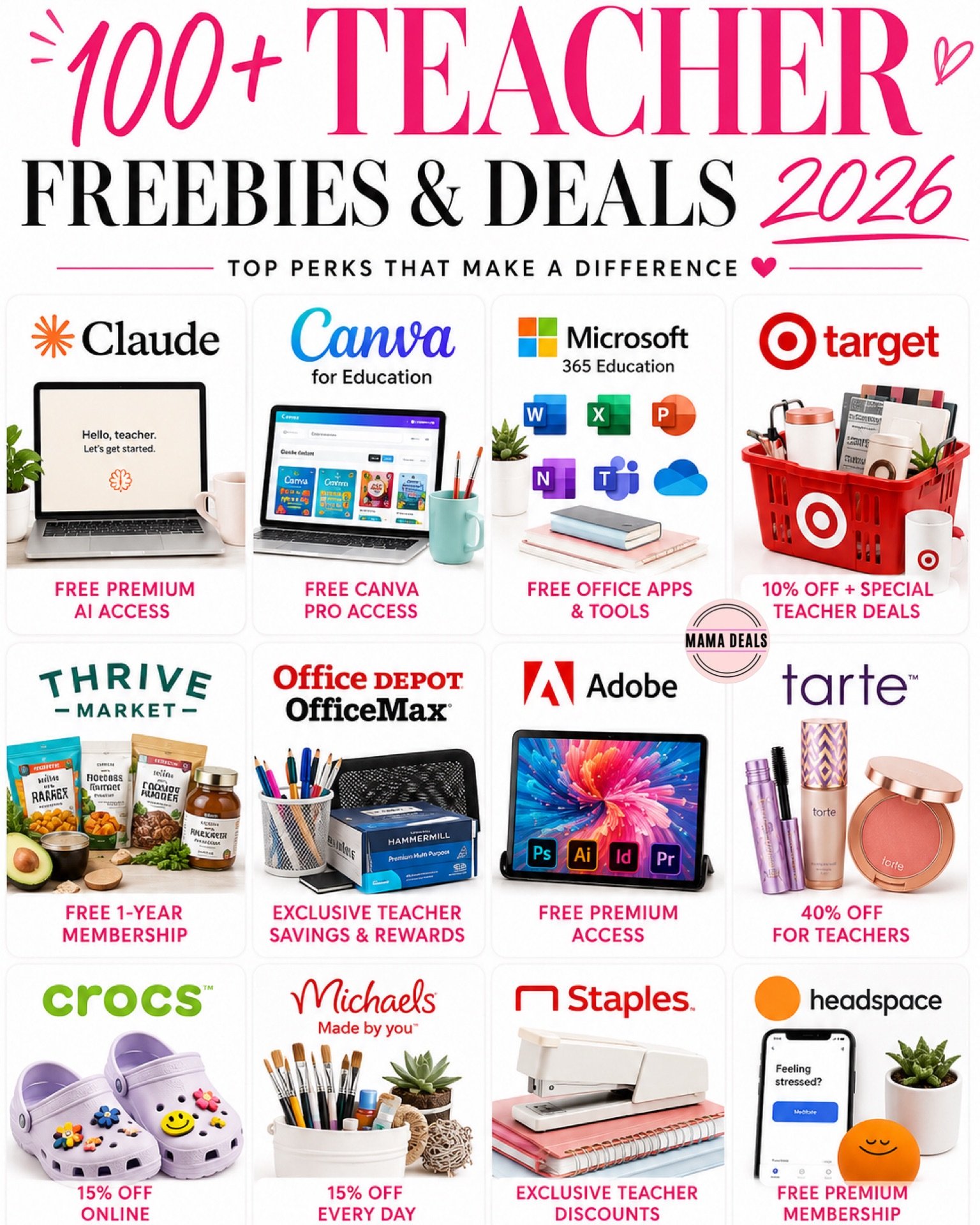 100+ Teacher Freebies & Discounts (2026) - Mama Deals